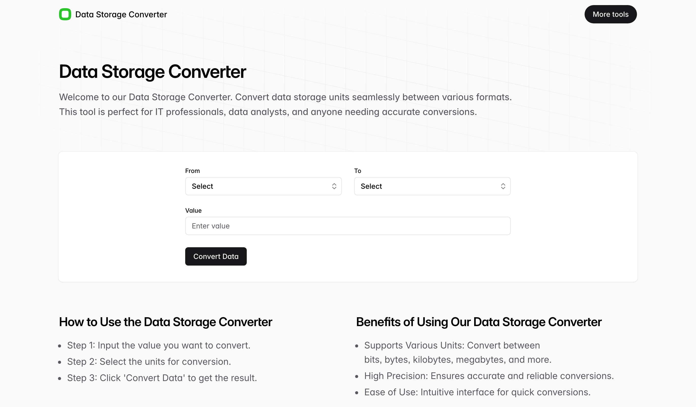 Data Storage Converter – Free Online Data Unit Conversion Tool